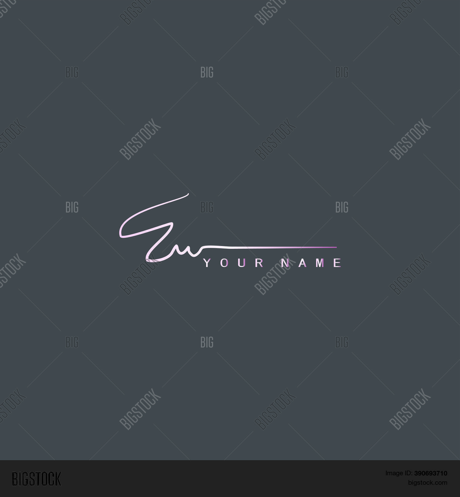 Pinky Signature Logo Vector & Photo (Free Trial) | Bigstock