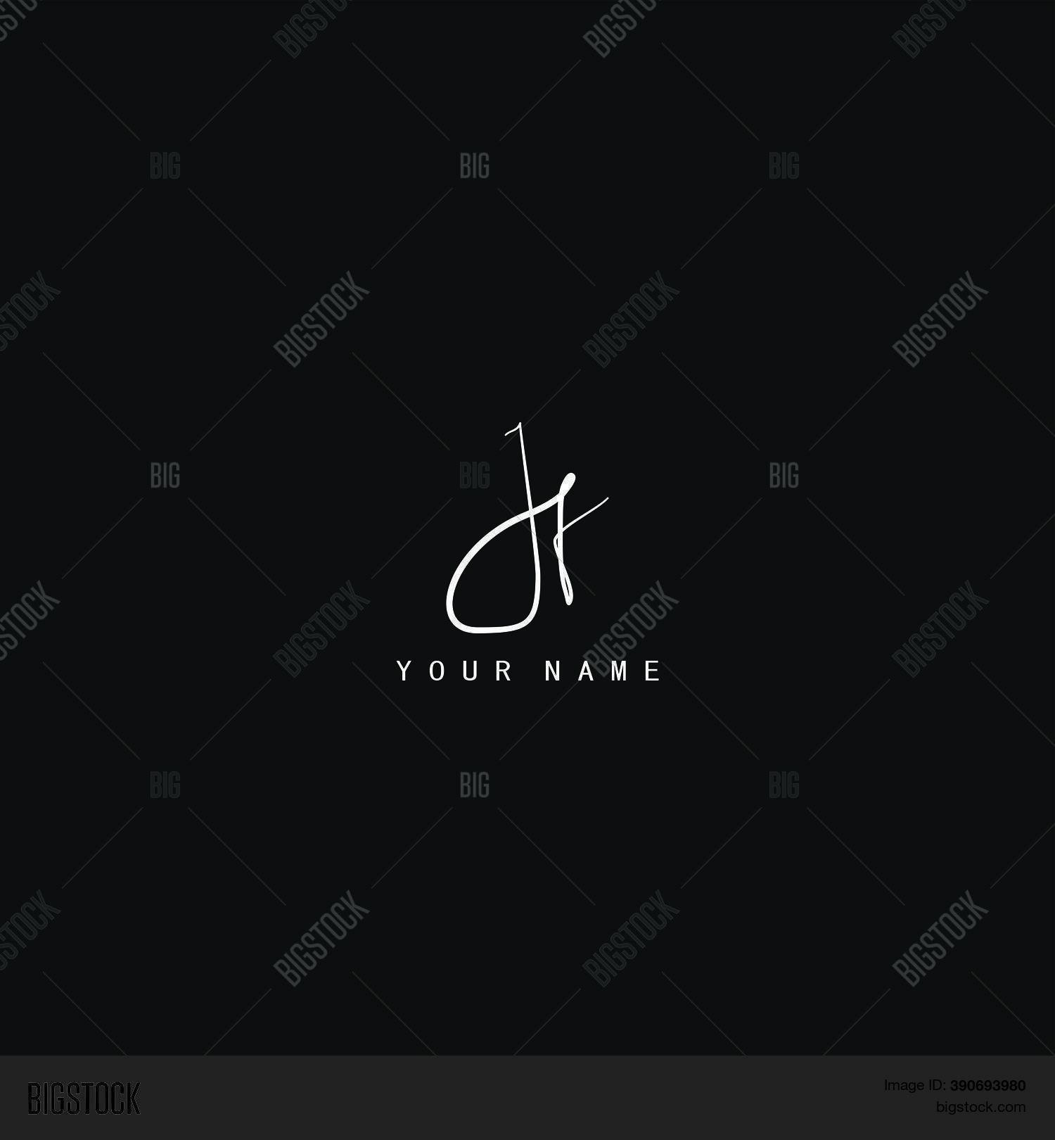 Signature Logo J F, Vector & Photo (Free Trial) | Bigstock
