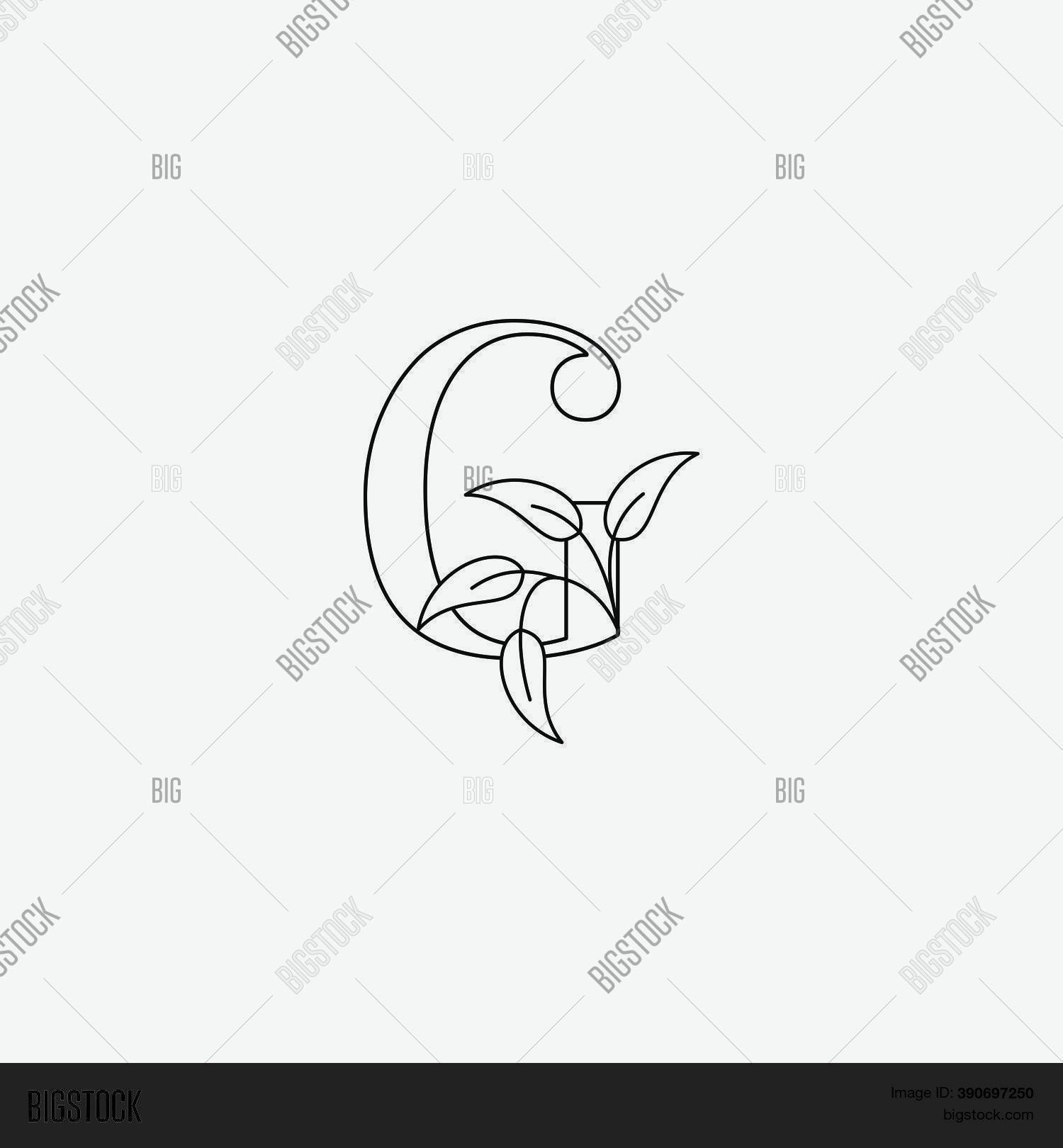 Outline Letter G Vector & Photo (Free Trial) | Bigstock