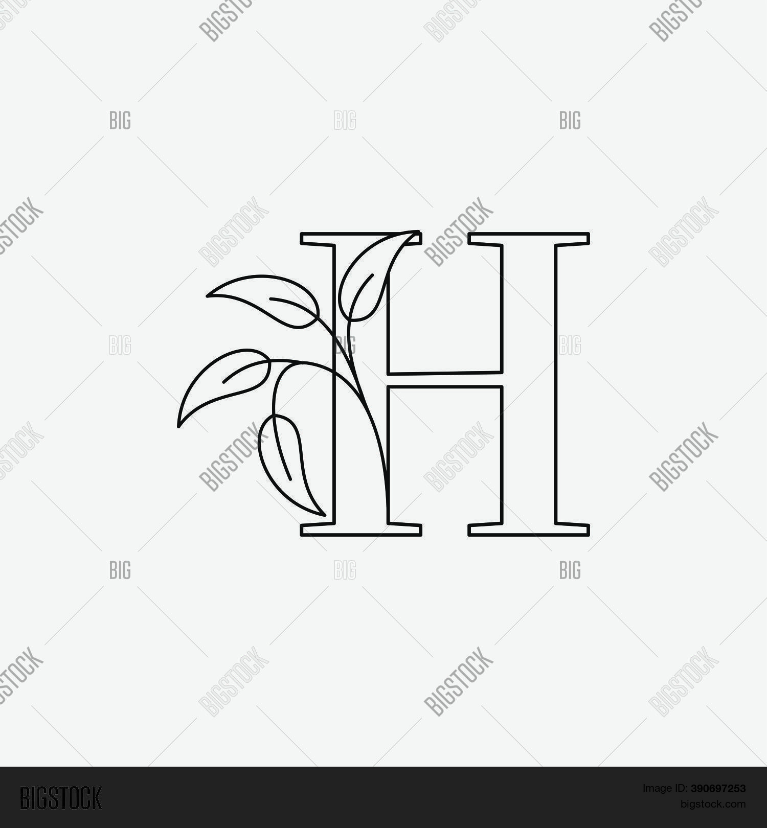 Outline Letter H Vector & Photo (Free Trial) | Bigstock