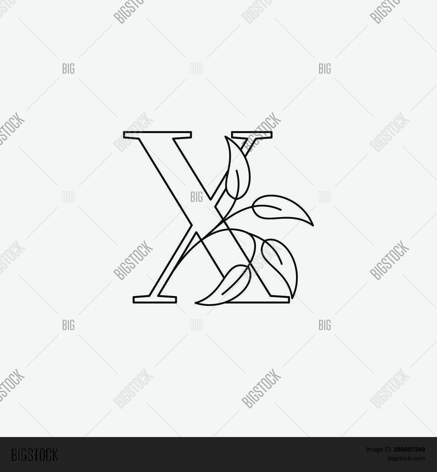 Outline Letter X Vector & Photo (Free Trial) | Bigstock