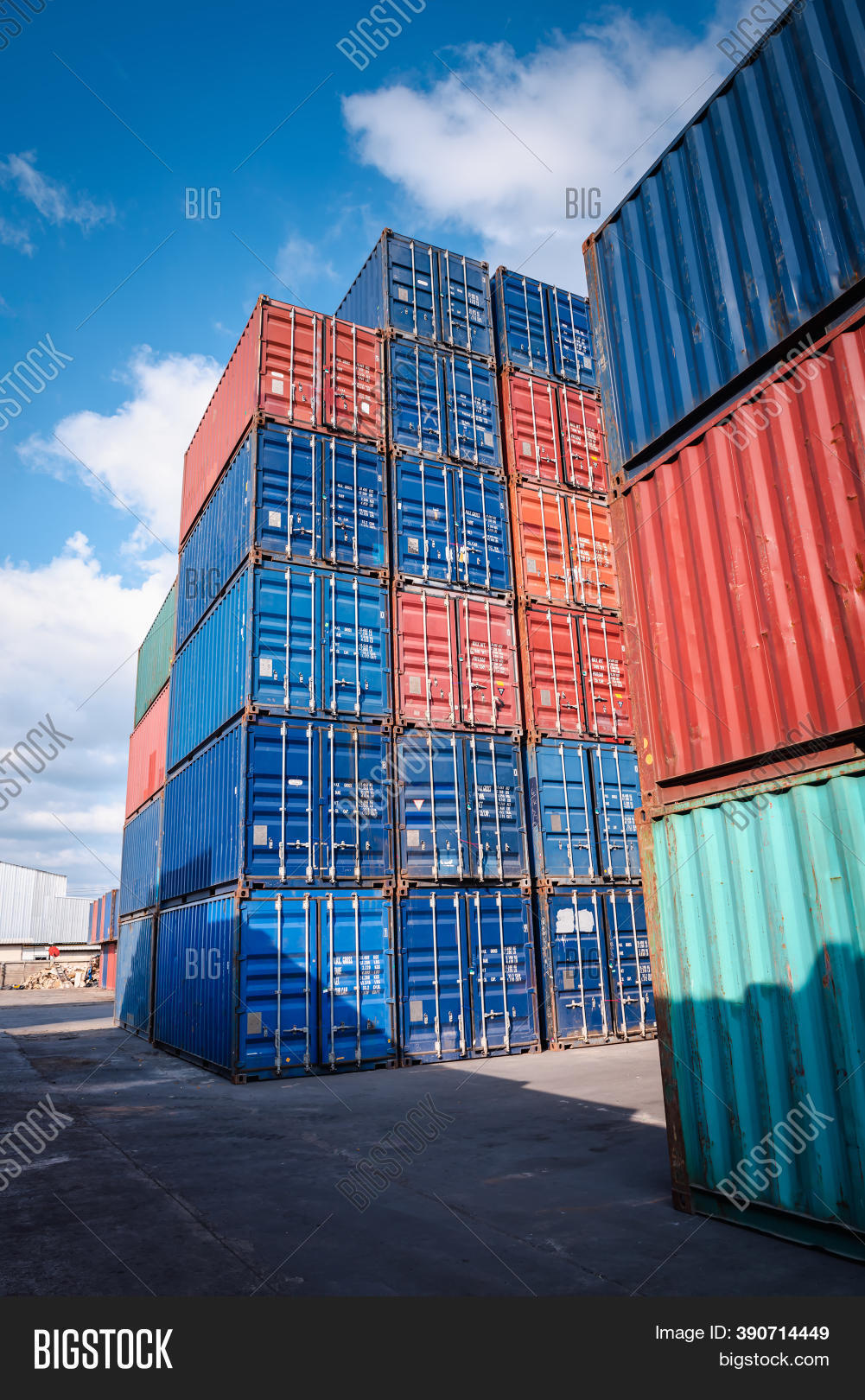 Stack Containers Cargo Image & Photo (Free Trial) | Bigstock