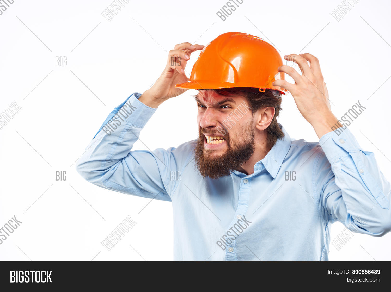 Angry Man Orange Hard Image & Photo (Free Trial) | Bigstock