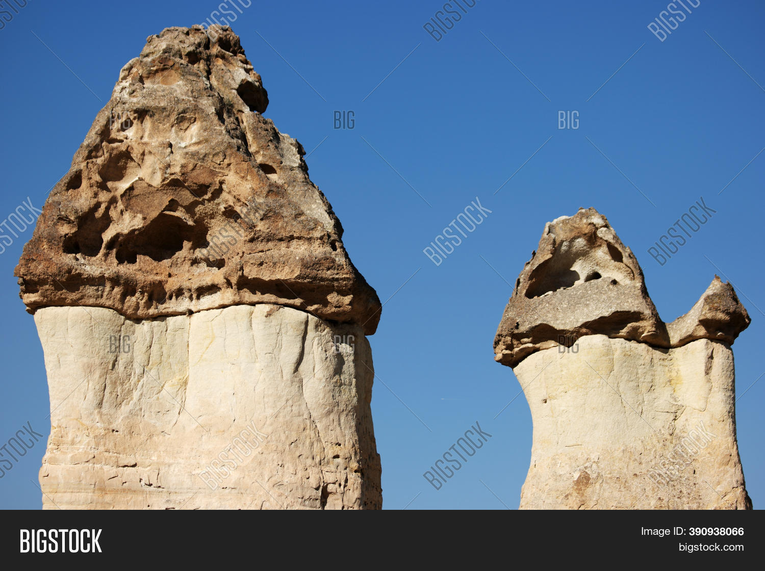 Fairy Chimneys On Blue Image & Photo (Free Trial) | Bigstock