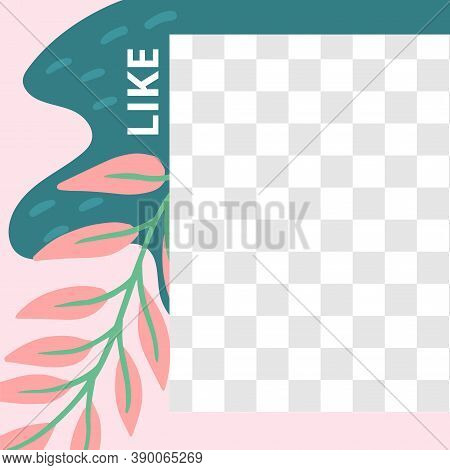 Floral Post. Garden Flora Like Social Media Post Template. Template ...