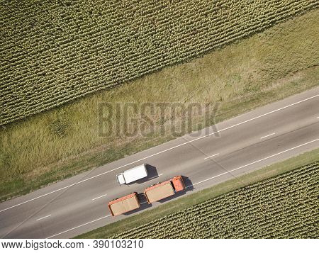 Aerial Top View Truck Image & Photo (Free Trial) | Bigstock