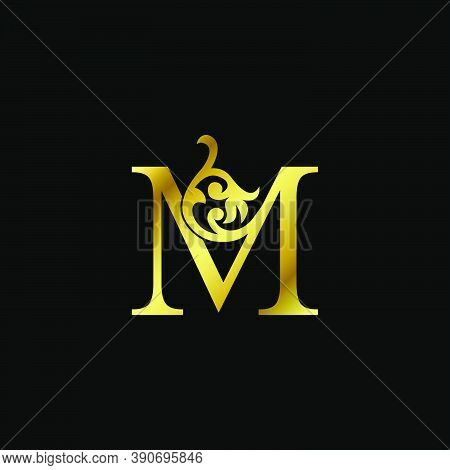 Gold Luxury Letter M Vector & Photo (Free Trial) | Bigstock