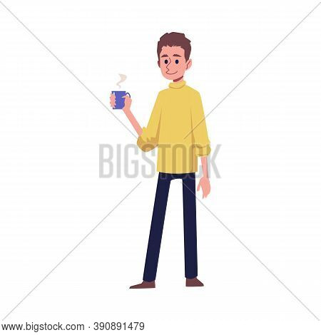 Young Man Holds Mug Vector & Photo (Free Trial) | Bigstock