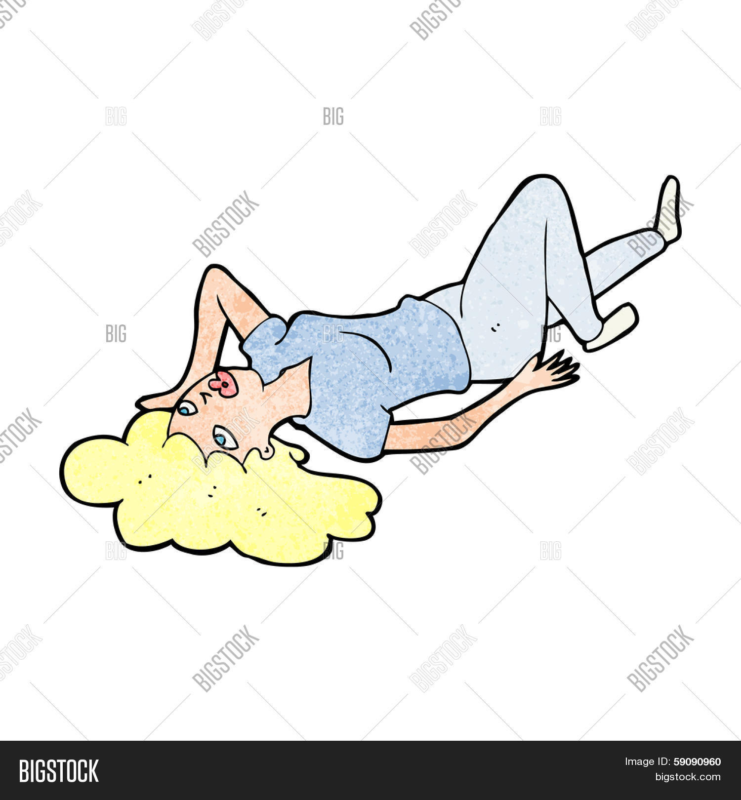 Cartoon Woman Lying Vector & Photo (Free Trial) | Bigstock