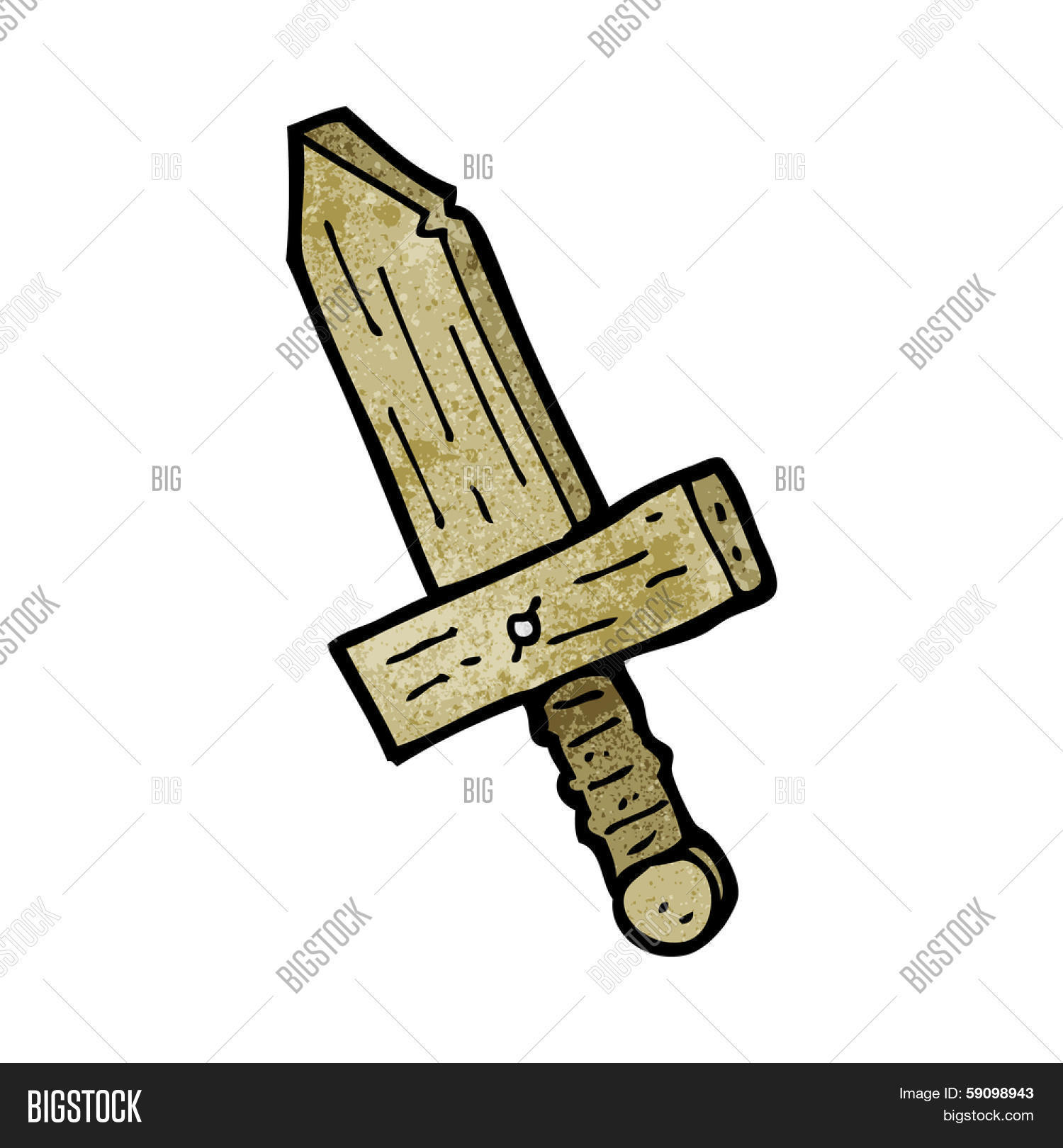 Cartoon Wooden Sword Vector & Photo (Free Trial) | Bigstock