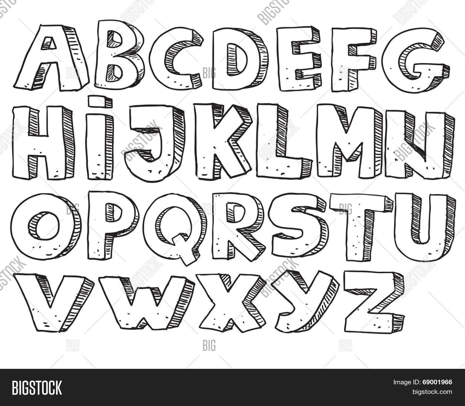 Alphabet Sketchy Vector & Photo (Free Trial) | Bigstock