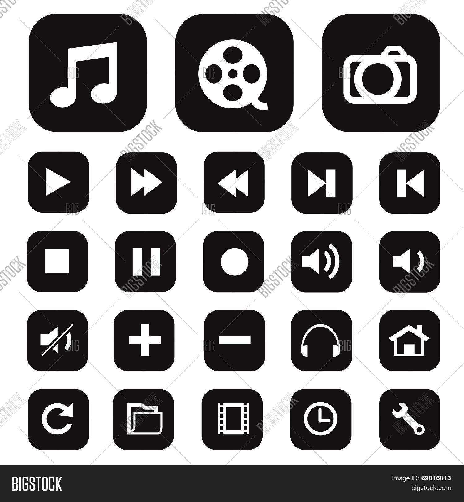 Multimedia Icons Vector & Photo (Free Trial) | Bigstock
