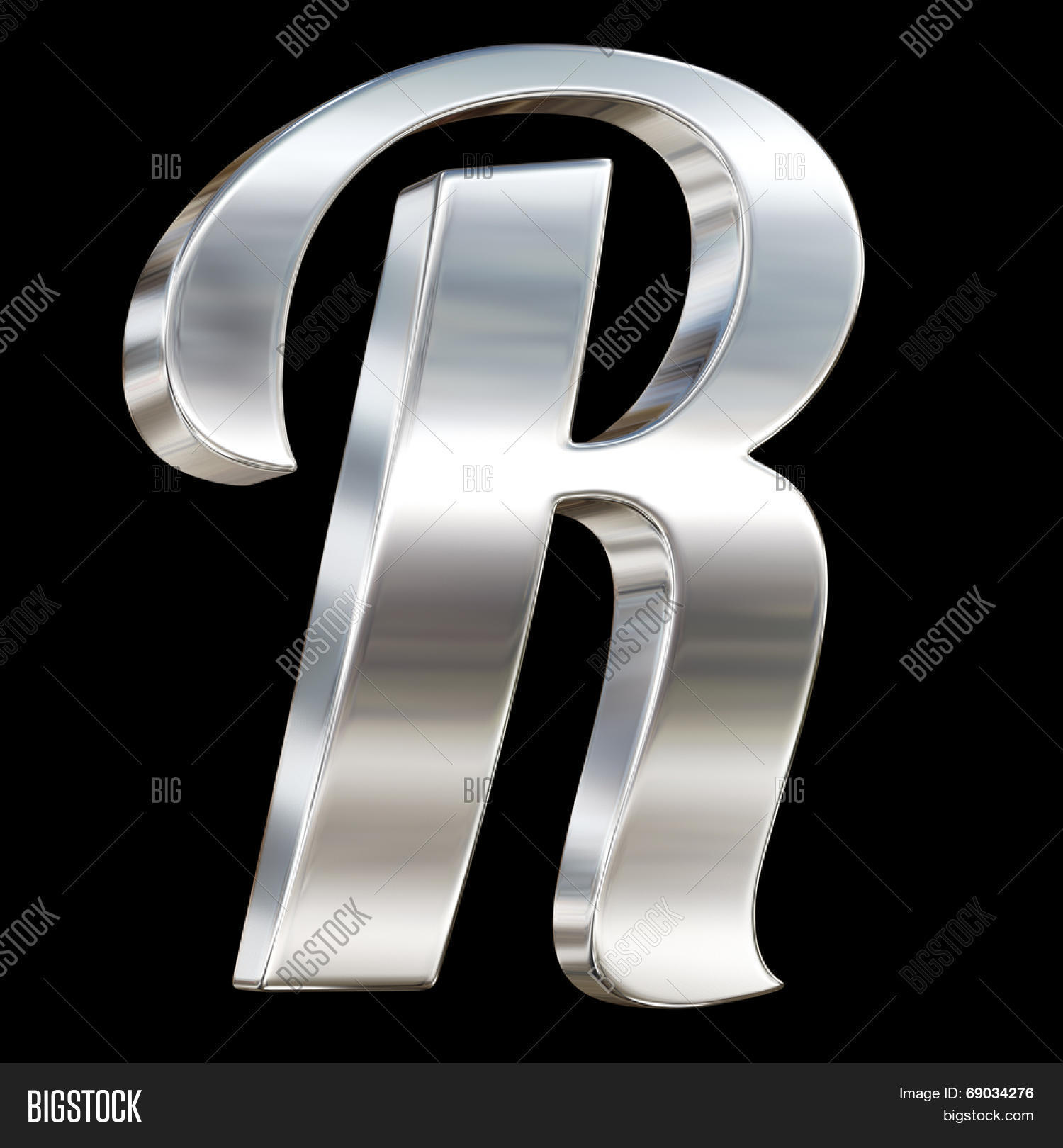 Letter R Chrome Solid Image & Photo (Free Trial) | Bigstock