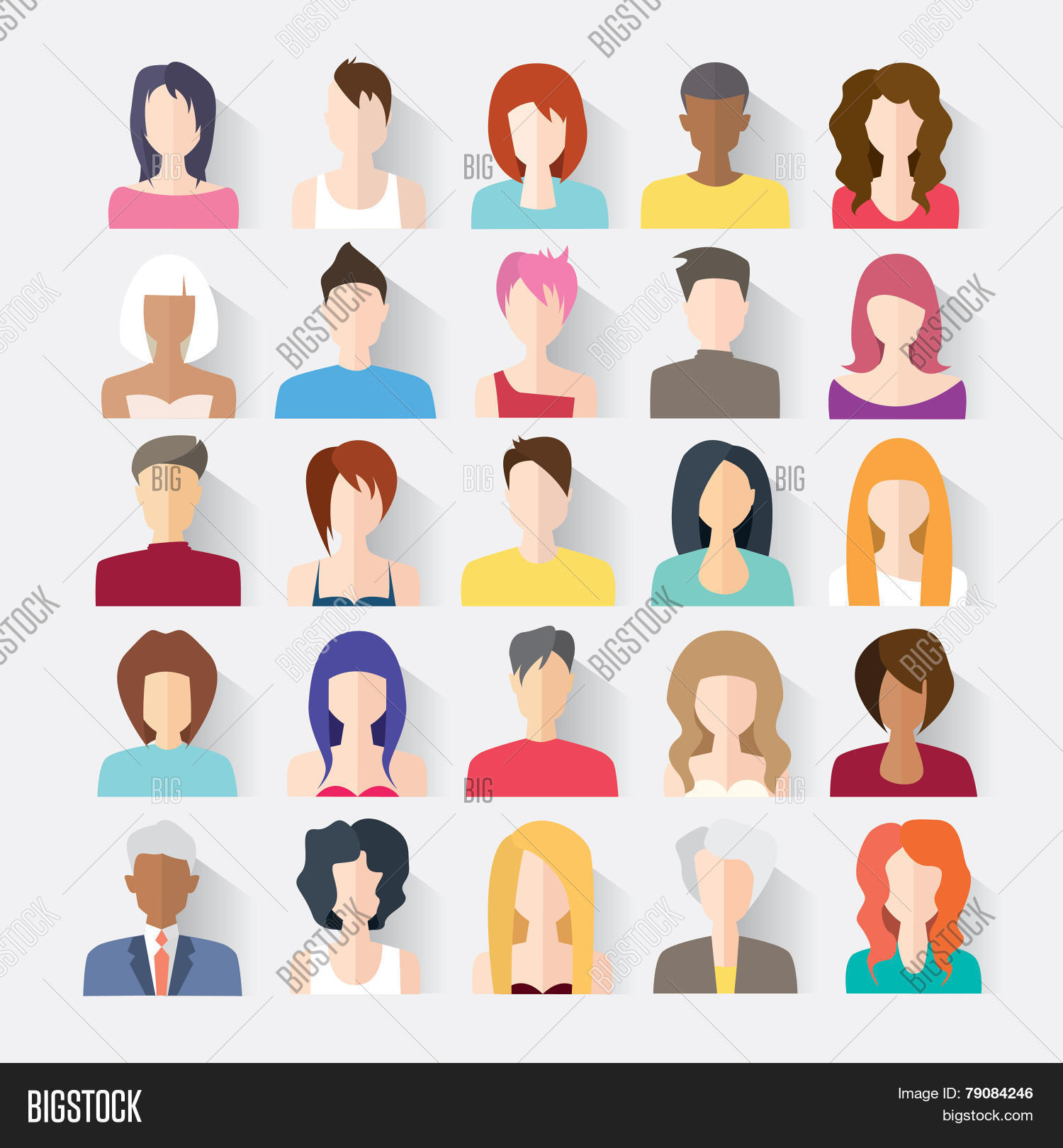 Big Set Avatars Vector & Photo (Free Trial) | Bigstock