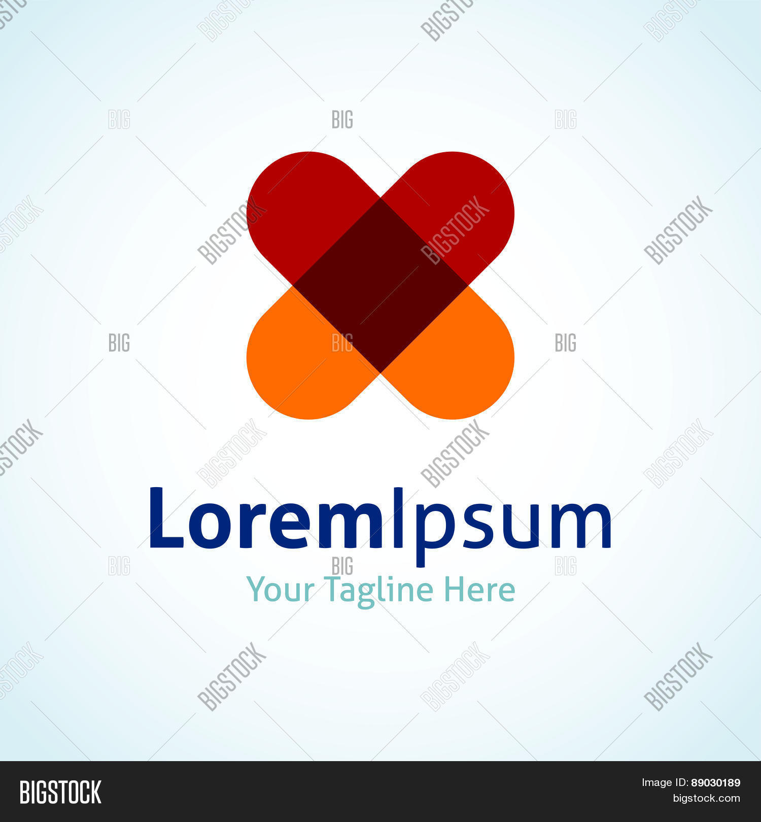 Red Heart X Shape Vector & Photo (Free Trial) | Bigstock