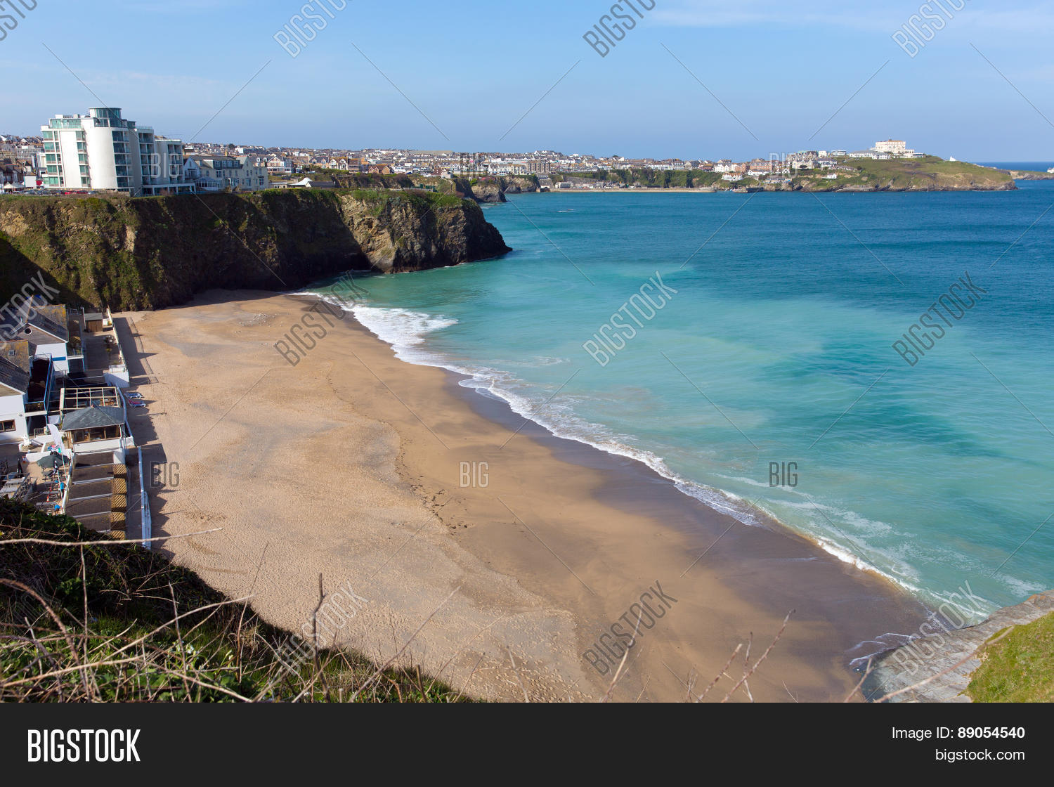 Newquay Beach Tolcarne Image & Photo (Free Trial) | Bigstock