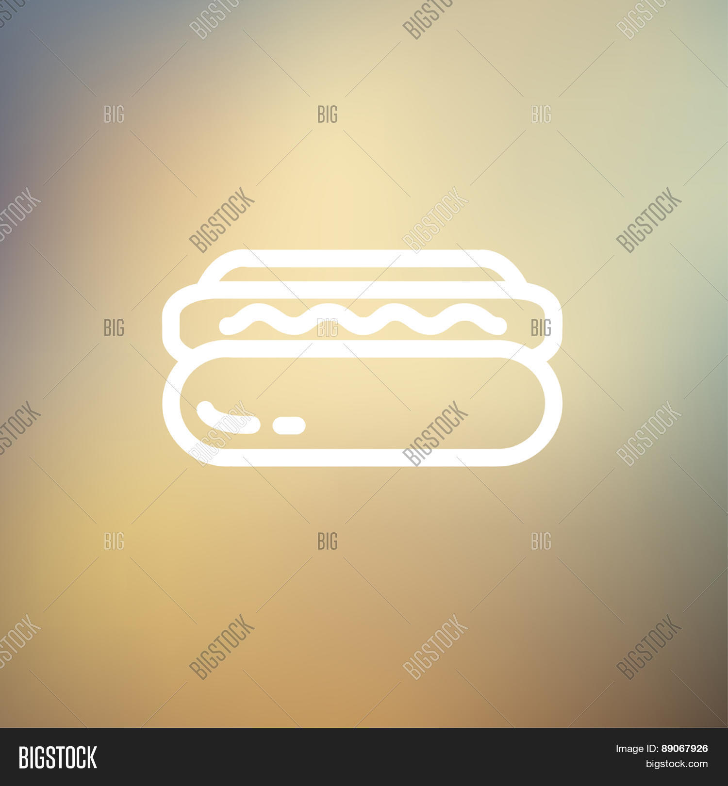 Hotdog Sandwich Icon Vector & Photo (Free Trial) | Bigstock
