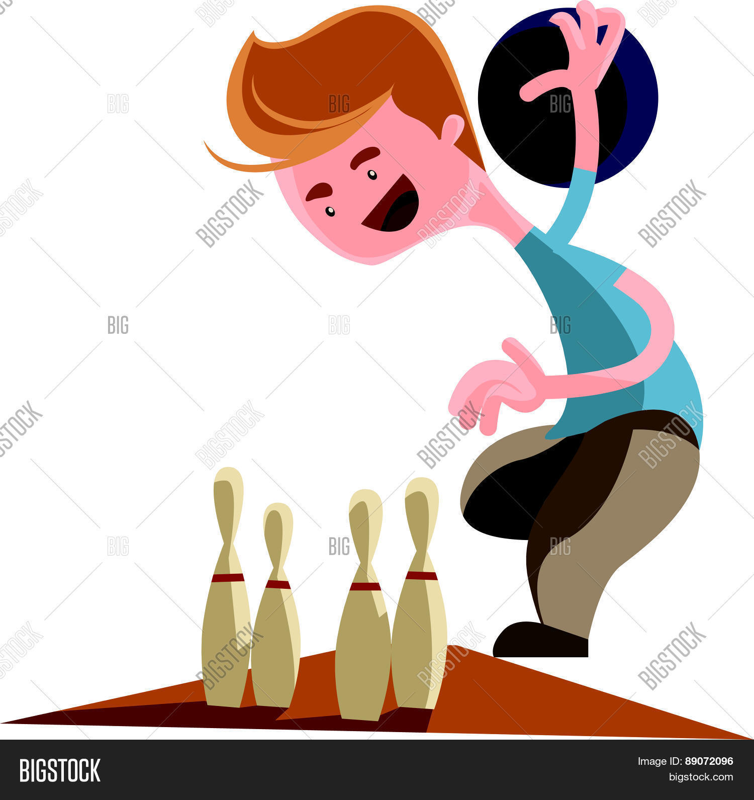 Man Playing Bowling Vector & Photo (Free Trial) | Bigstock