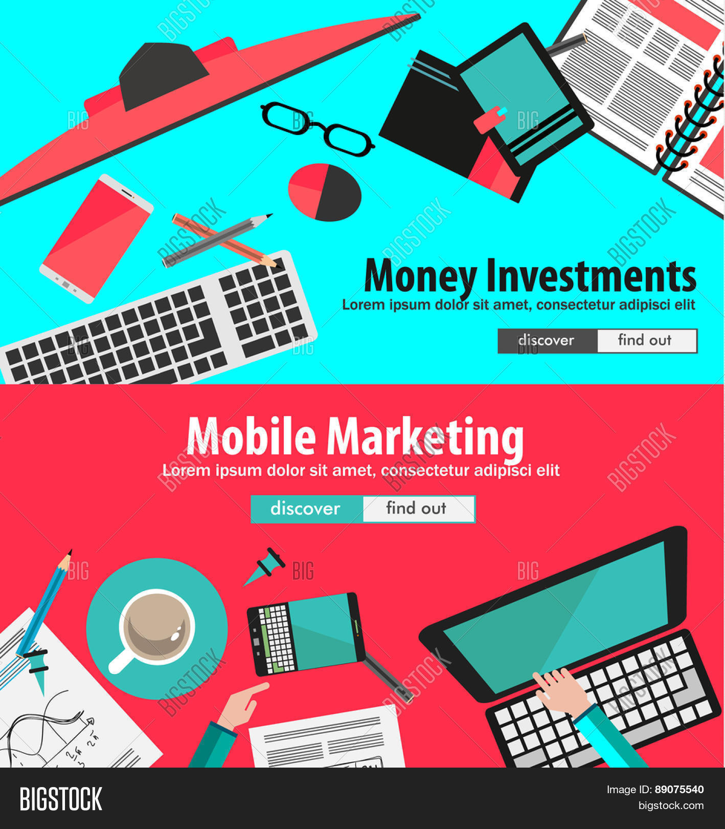 Flat Design Concepts Vector & Photo (Free Trial) | Bigstock