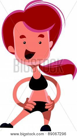 Young Girl Stretching Vector & Photo (Free Trial) | Bigstock
