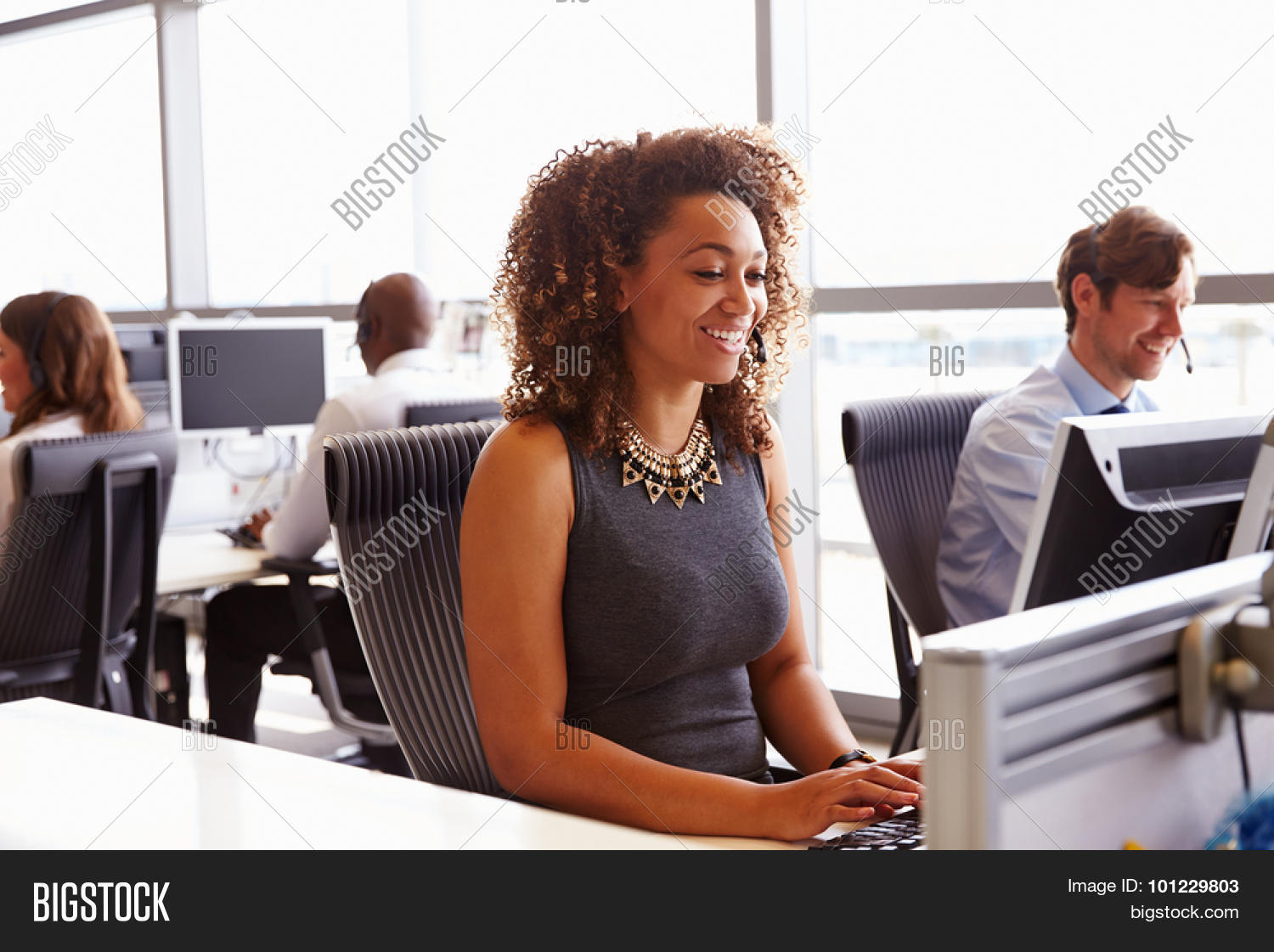 Call Centre Staff Image & Photo (Free Trial) | Bigstock