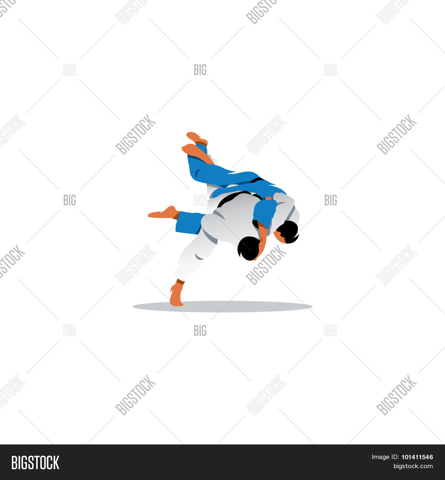 Judo Sign. Two Judoka Vector & Photo (Free Trial) | Bigstock