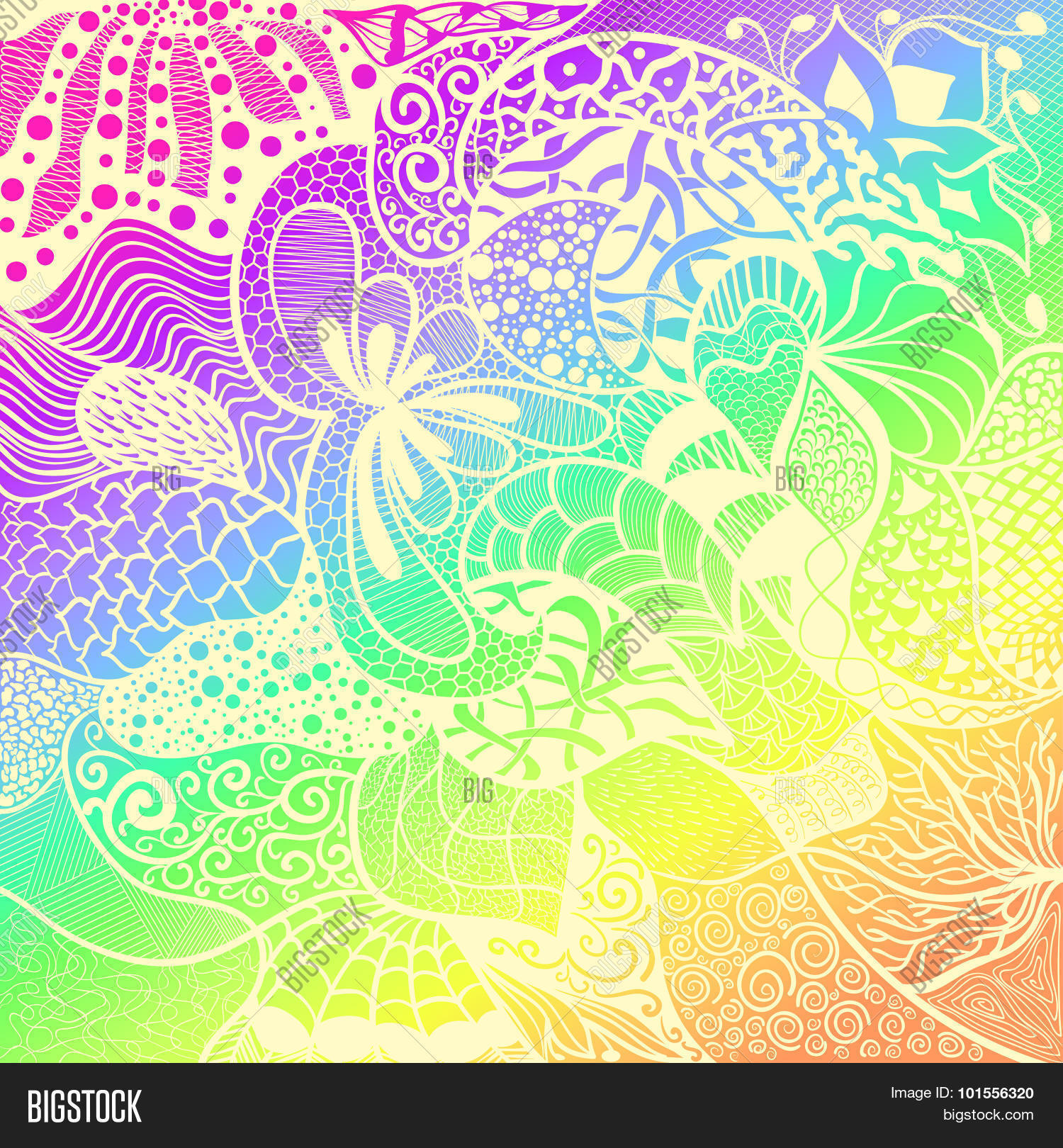 Color Zentangle Wave Vector & Photo (Free Trial) | Bigstock
