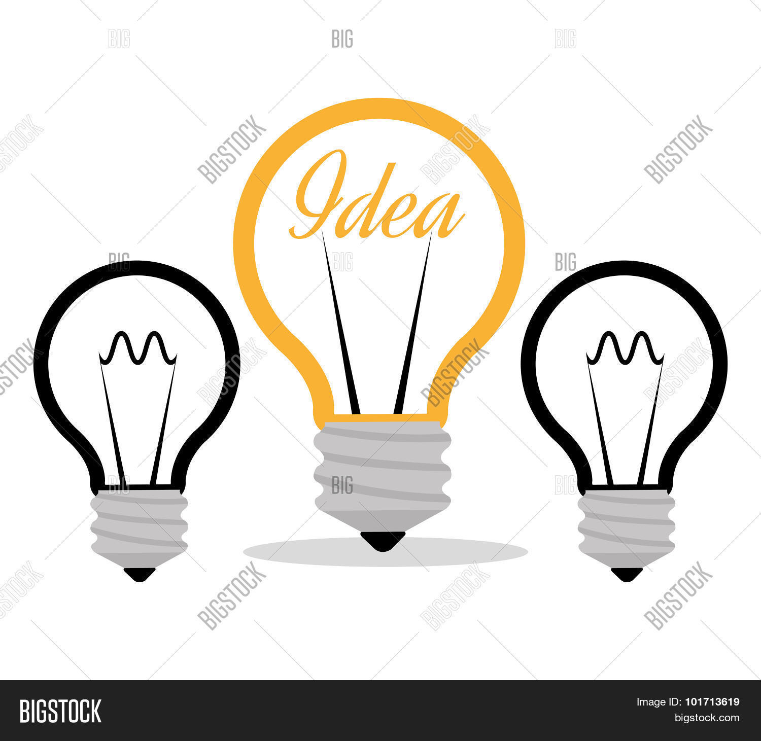 Big Idea Bulb Design Vector & Photo (Free Trial) | Bigstock