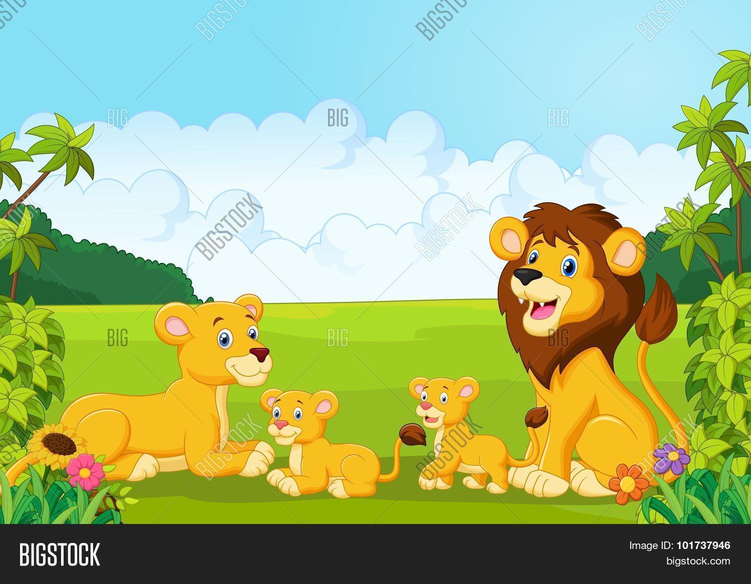 Cartoon Happy Lion Vector & Photo (Free Trial) | Bigstock