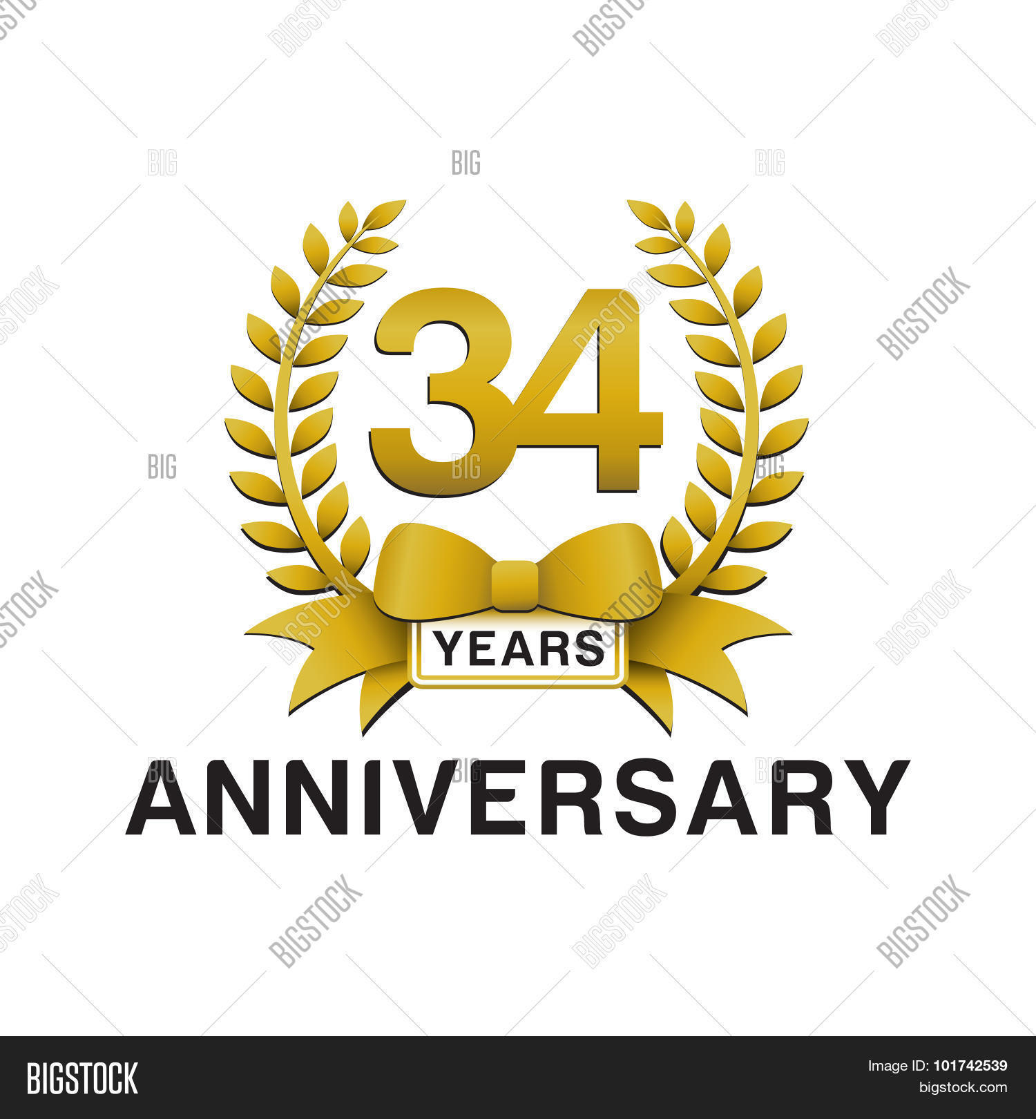 34th Anniversary Vector & Photo (Free Trial) | Bigstock