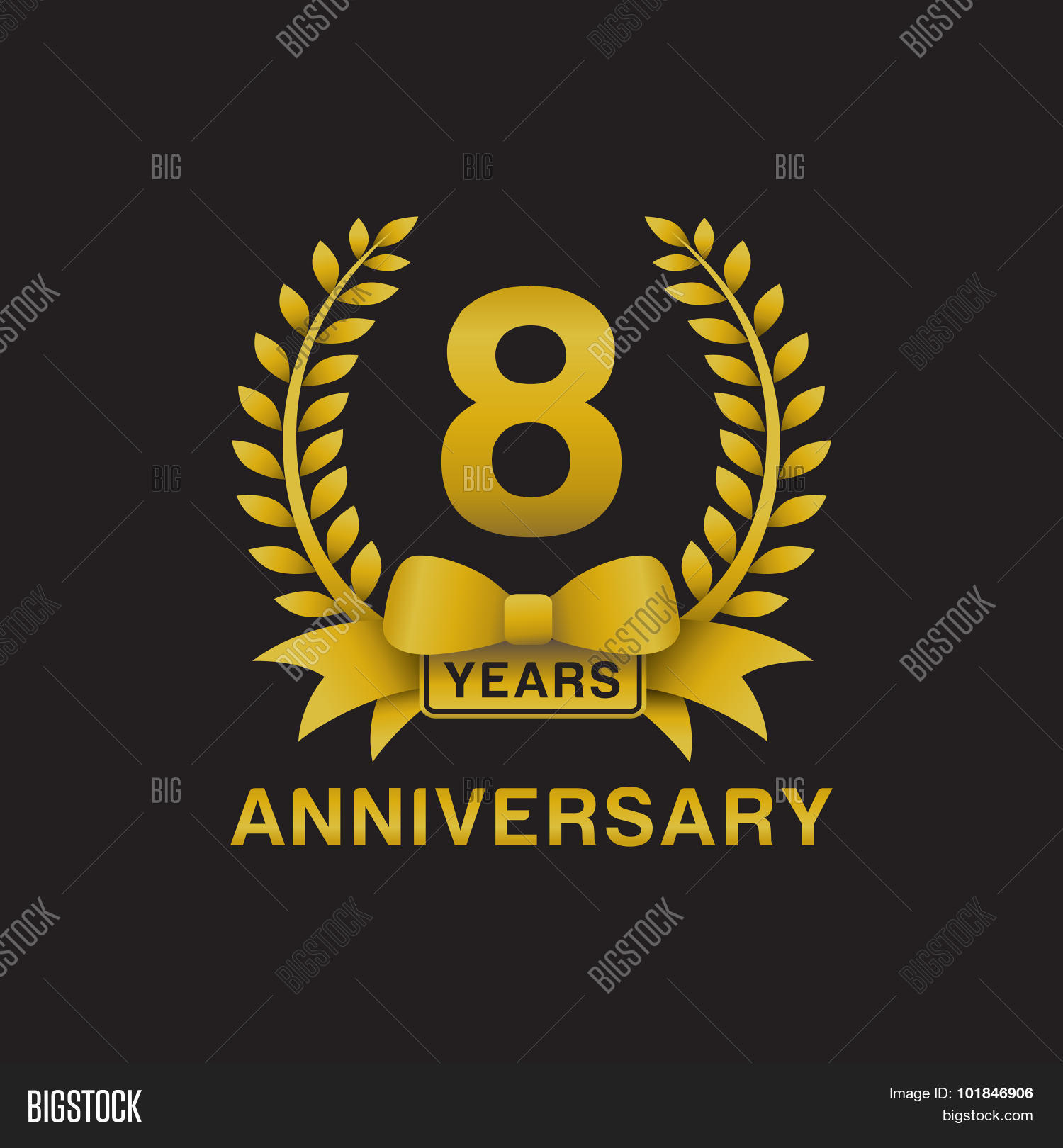 8th Anniversary Vector & Photo (Free Trial) | Bigstock