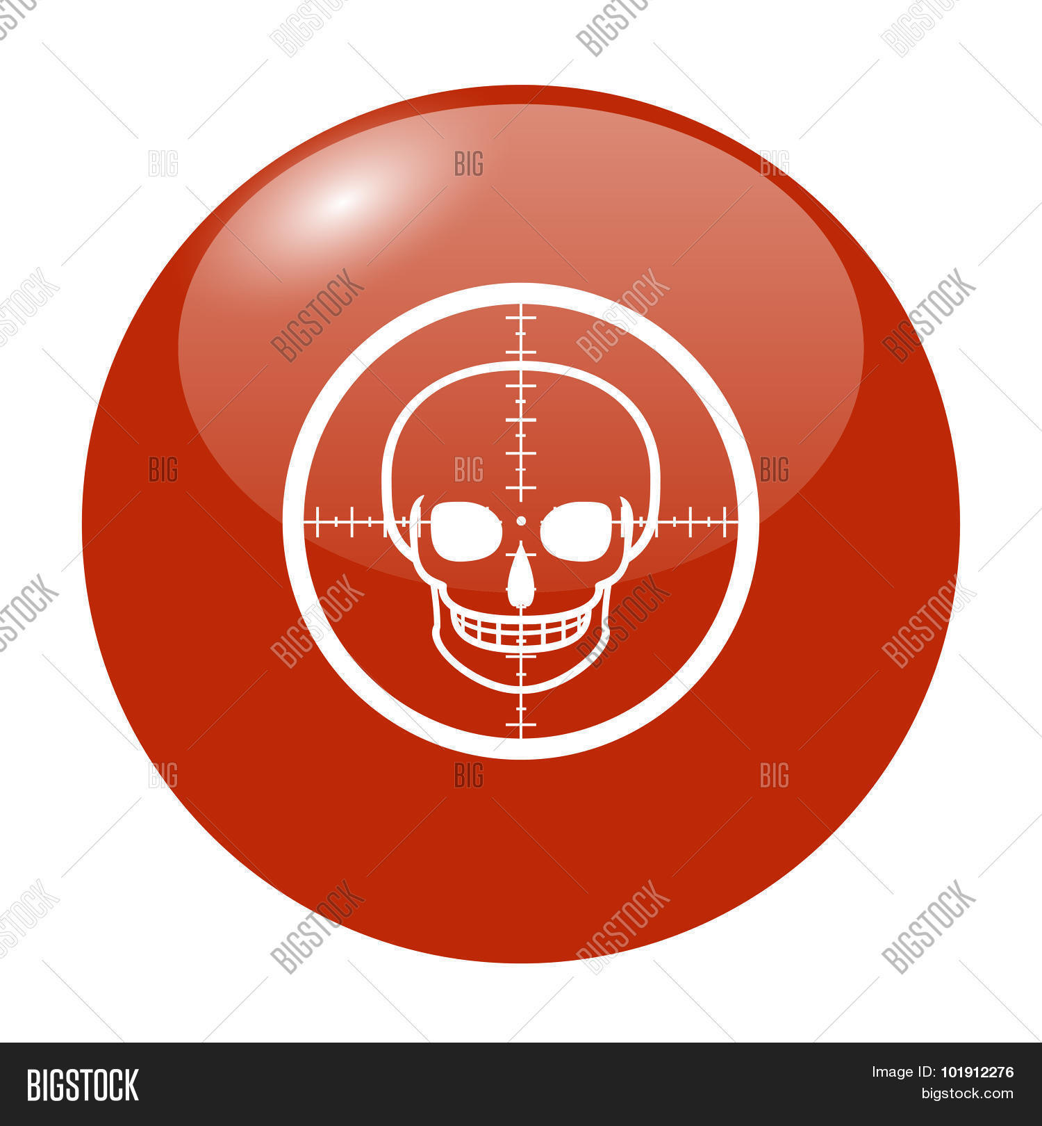 Crosshair Icon Skull Vector & Photo (Free Trial) | Bigstock