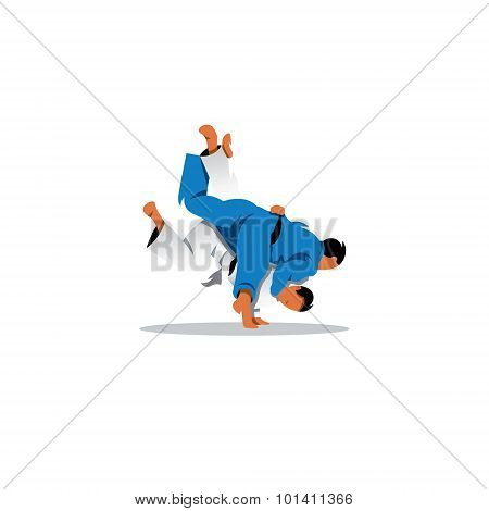 Judo Sign. Two Judoka Vector & Photo (Free Trial) | Bigstock