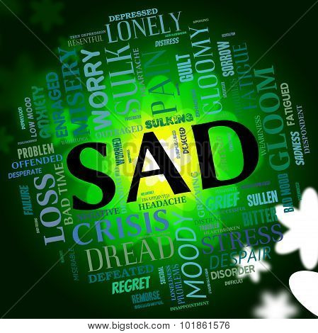 Sad Word Indicates Image & Photo (Free Trial) | Bigstock