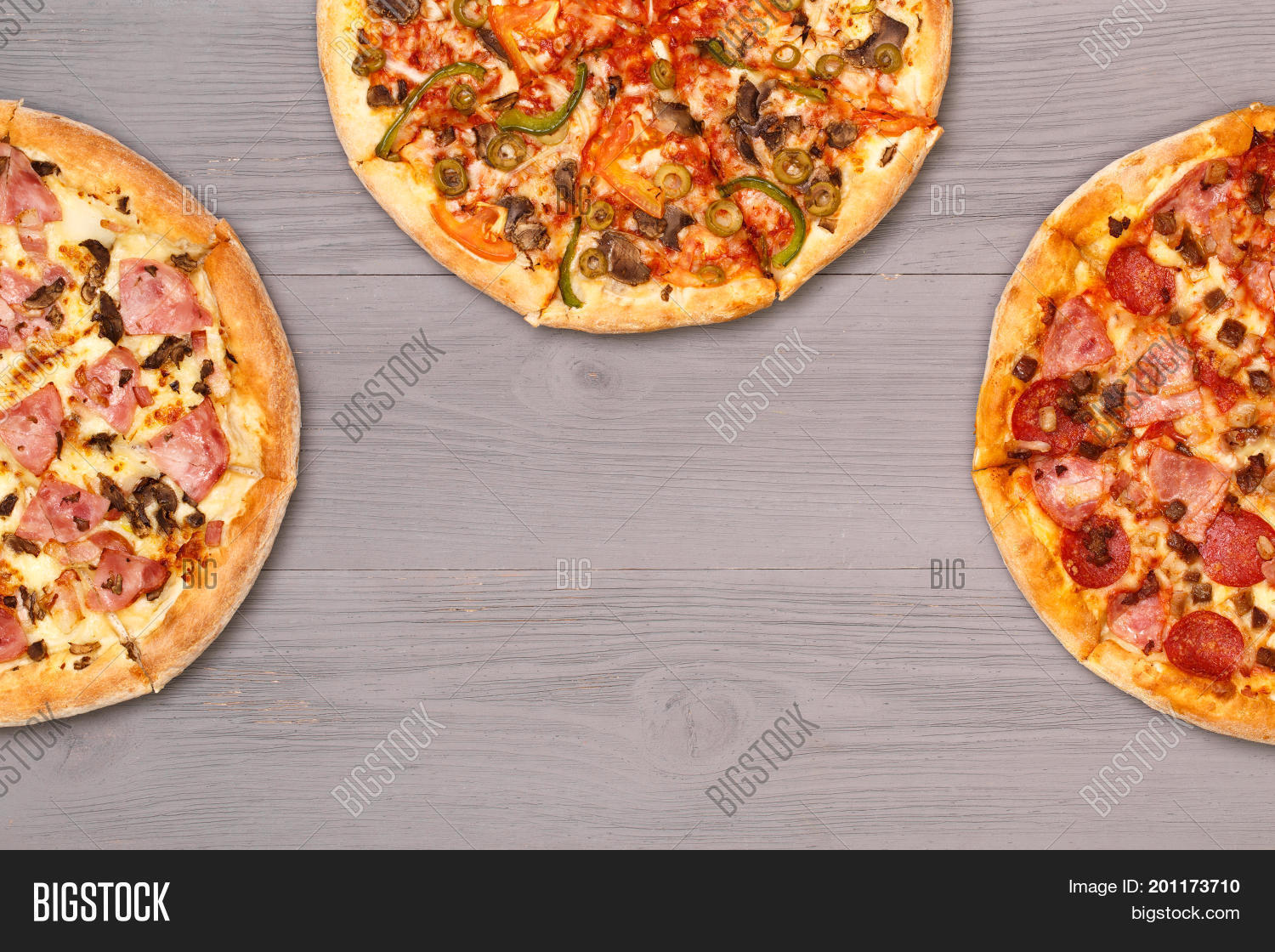 Pizza On Wooden Table Image & Photo (Free Trial) | Bigstock
