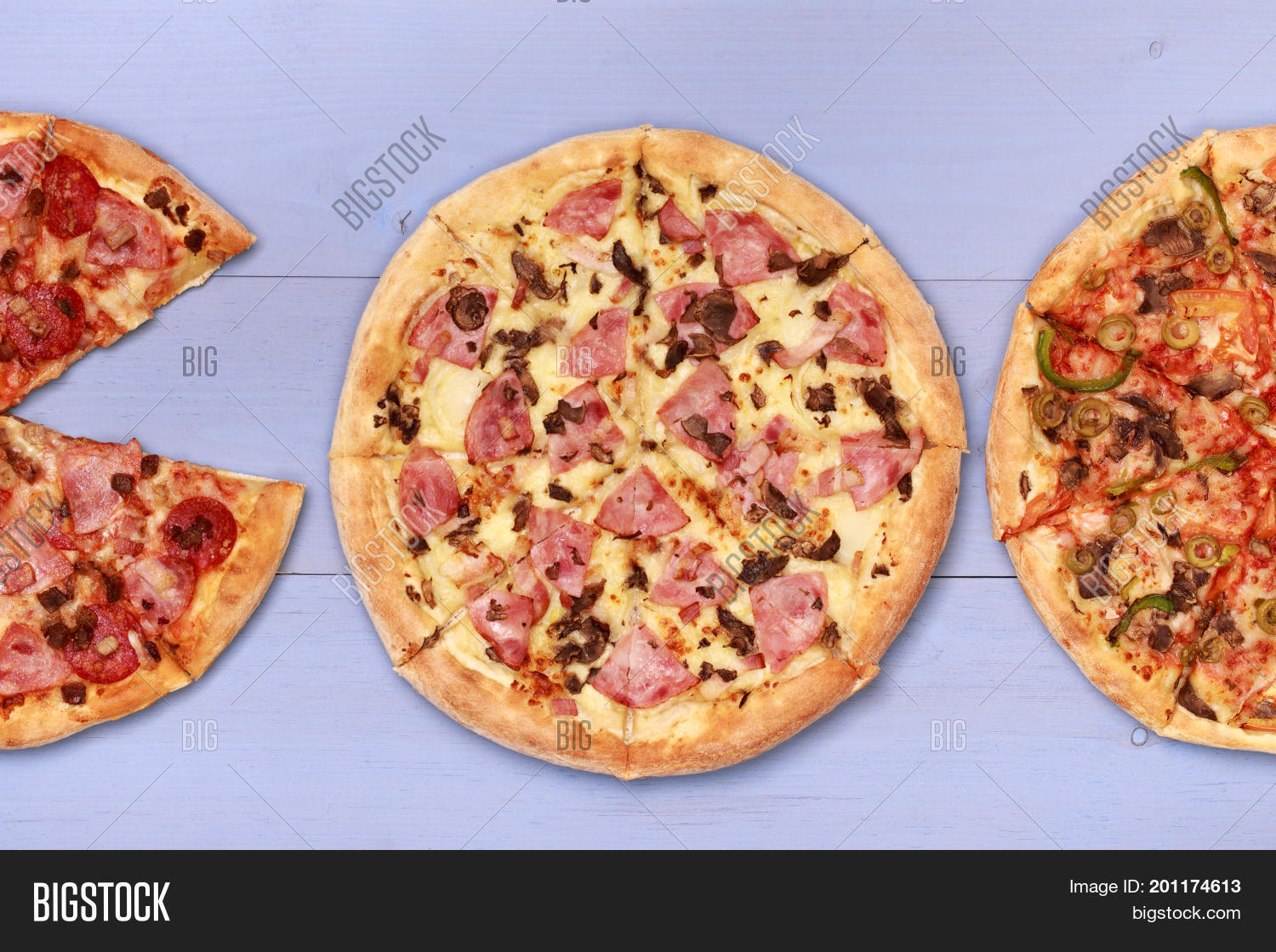 Pizza On Wooden Table Image & Photo (Free Trial) | Bigstock