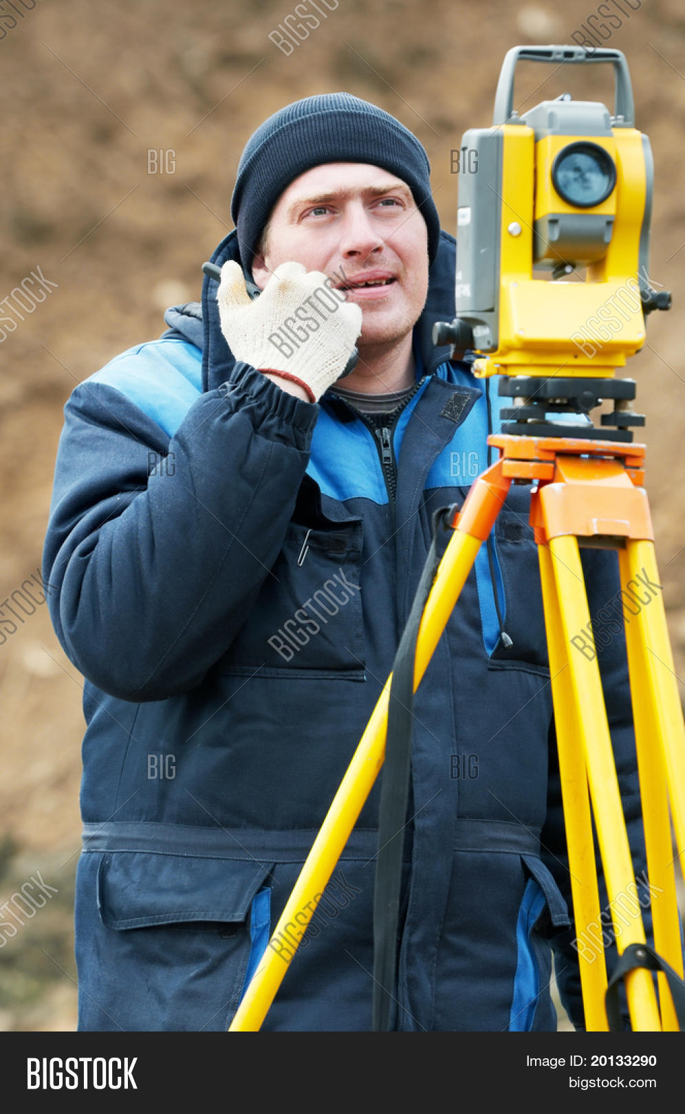 Surveyor Worker Make Image & Photo (Free Trial) | Bigstock