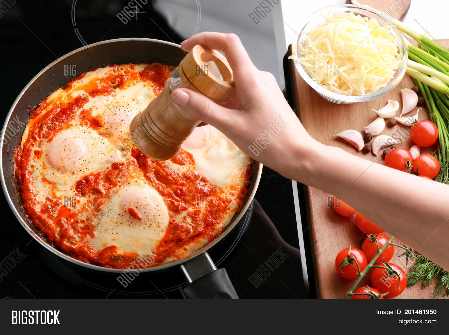 Woman Cooking Eggs Image & Photo (Free Trial) | Bigstock