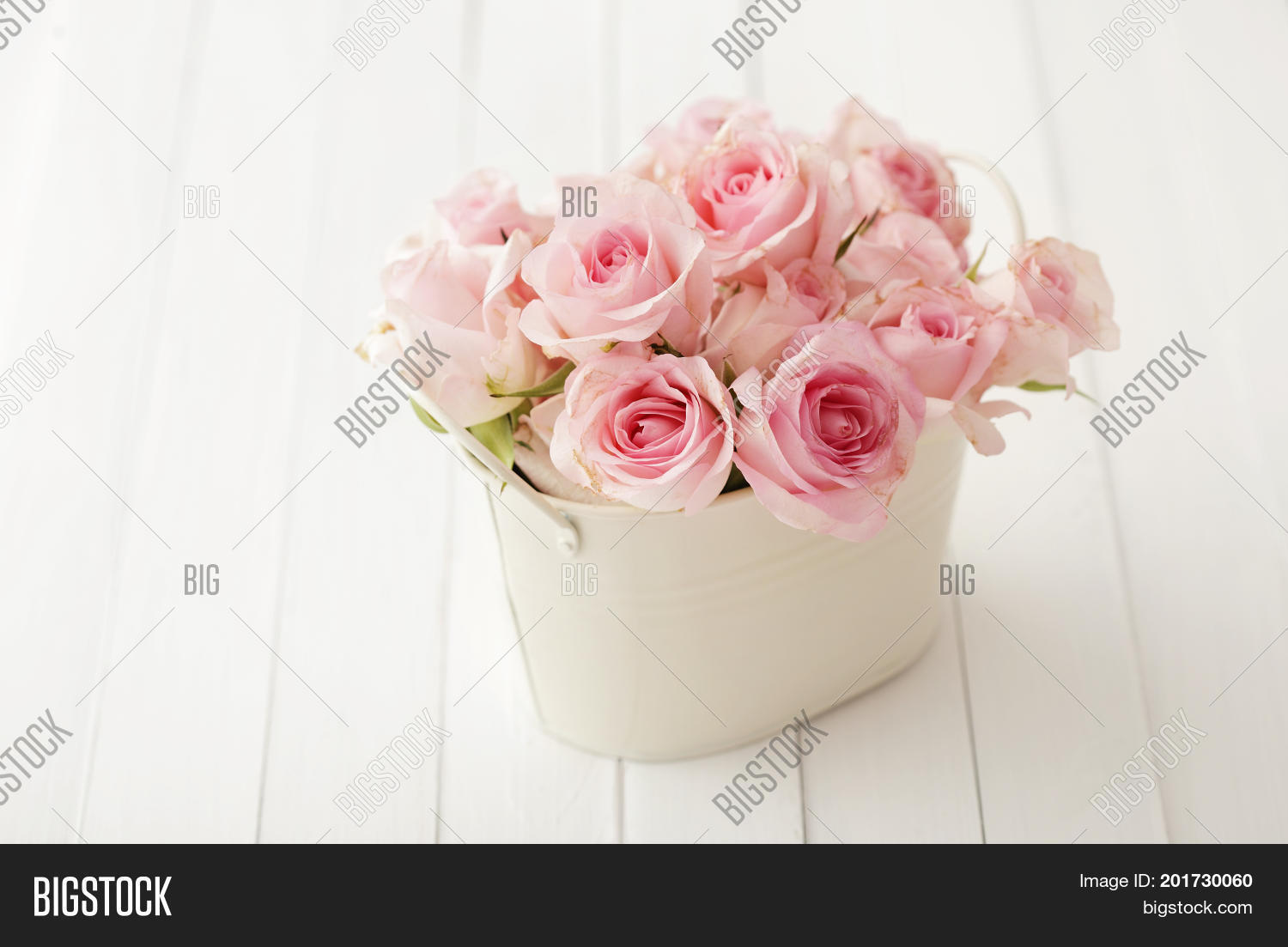 Pink Rose Flowers Vase Image & Photo (Free Trial) | Bigstock