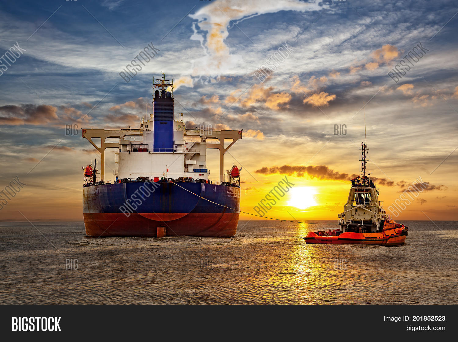Tanker Tugboat On Sea Image & Photo (Free Trial) | Bigstock