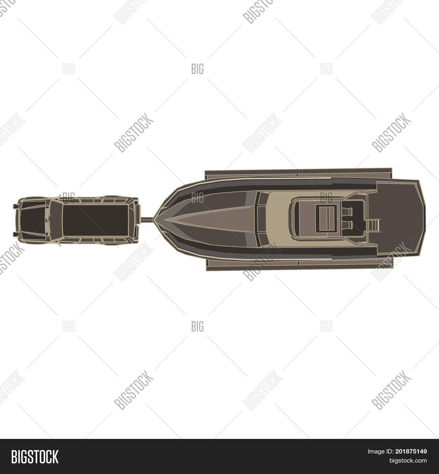 Vector Car Trailer Vector & Photo (Free Trial) | Bigstock