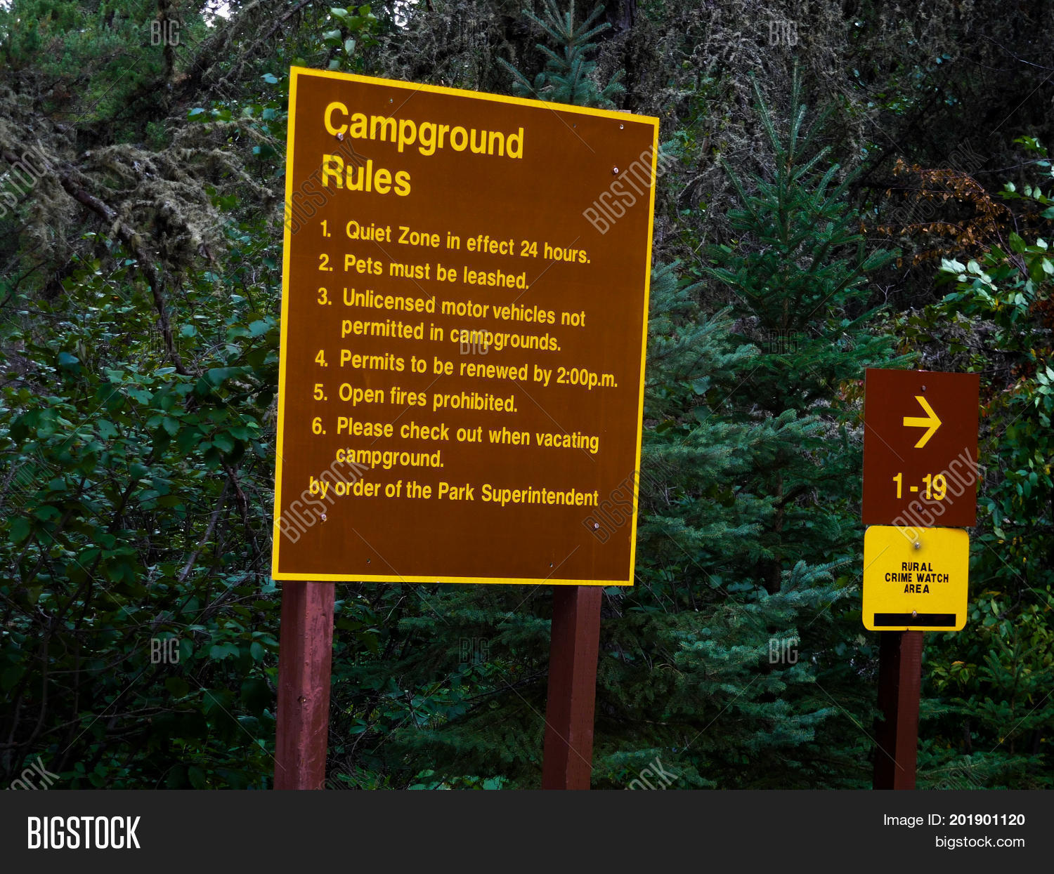 Imagen y foto Campground Rules (prueba gratis) | Bigstock