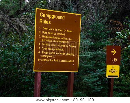 Imagen y foto Campground Rules (prueba gratis) | Bigstock