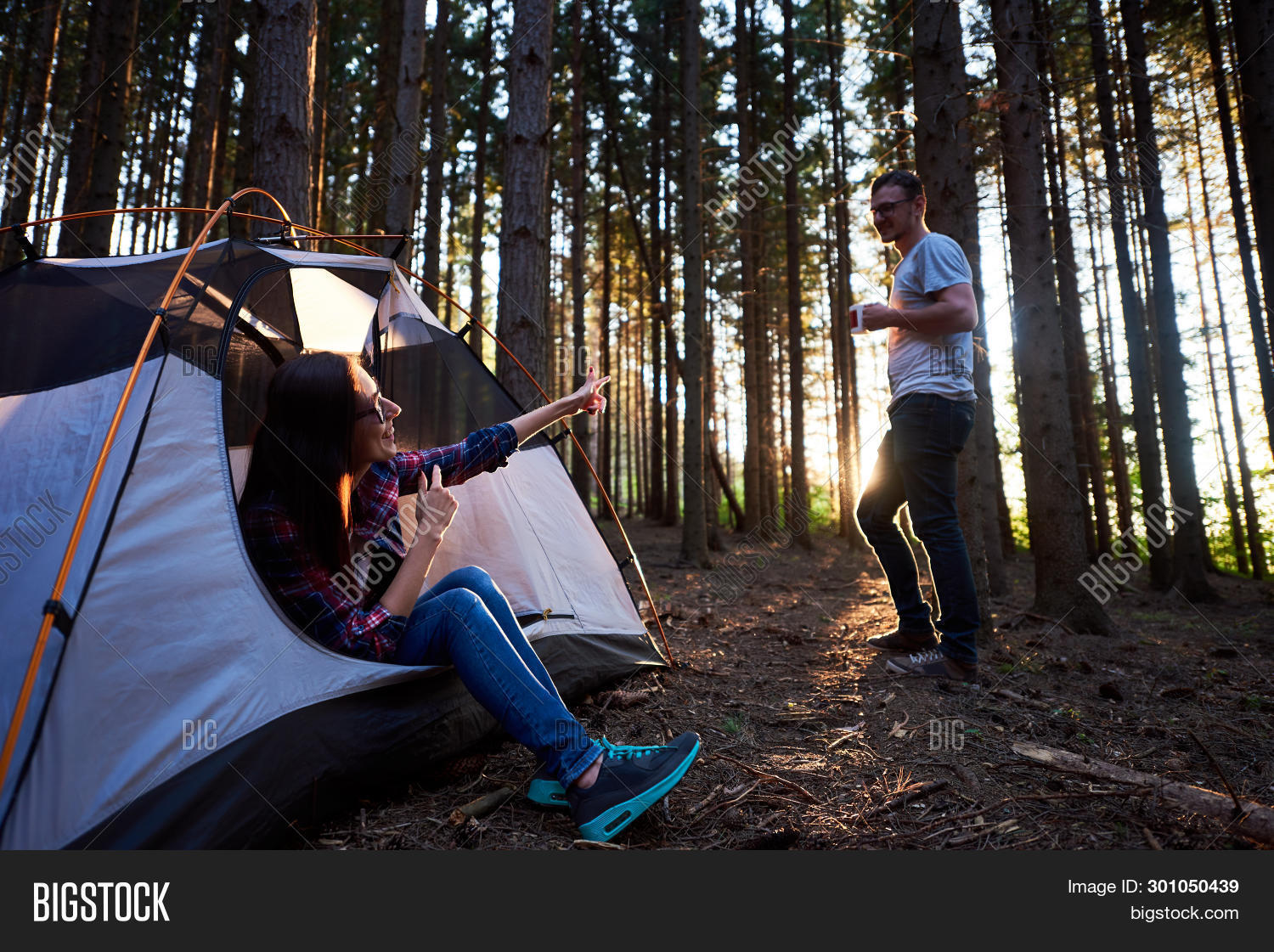 Morning Camping Forest Image & Photo (Free Trial) | Bigstock