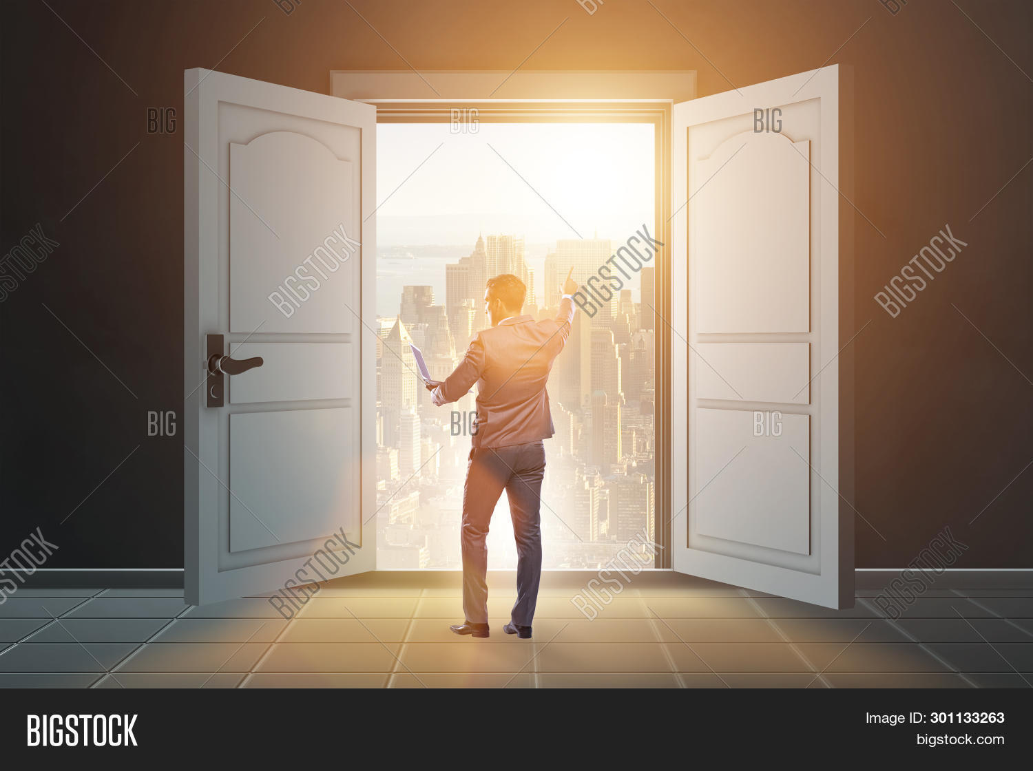 Businessman Entering Image & Photo (Free Trial) | Bigstock