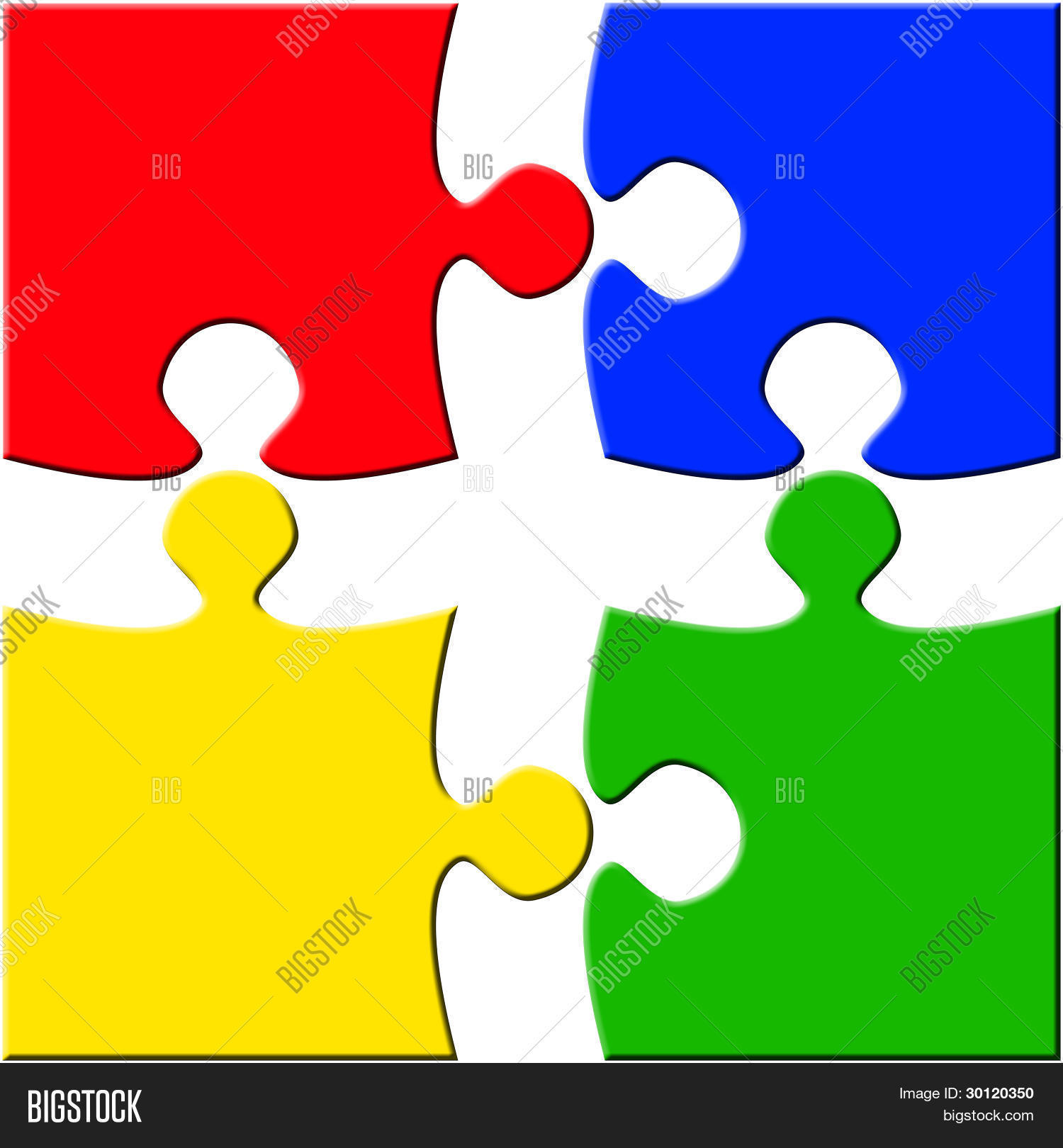 Seperated Four Piece Image & Photo (Free Trial) | Bigstock