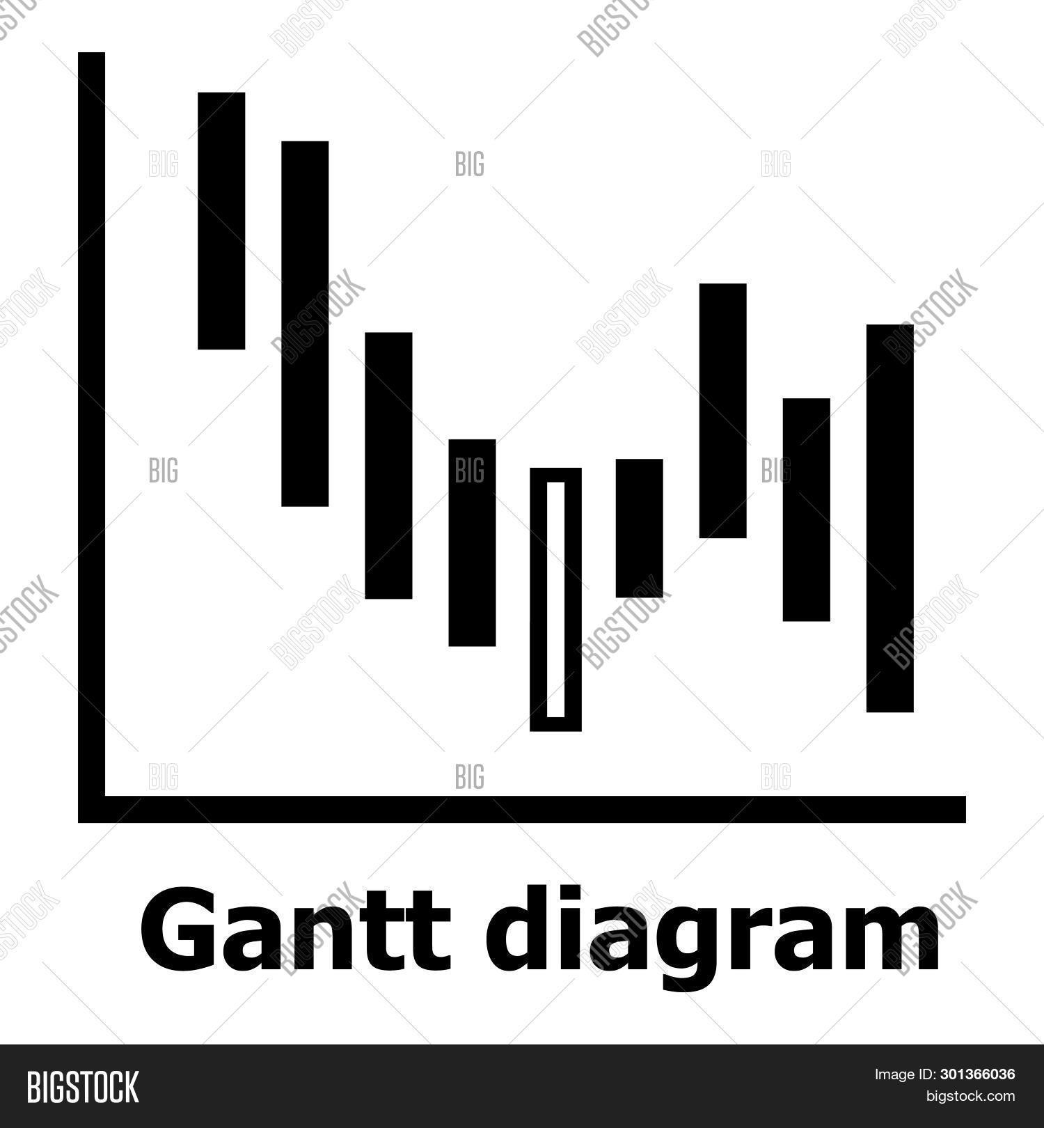 Gantt Diagram Icon. Image & Photo (Free Trial) | Bigstock