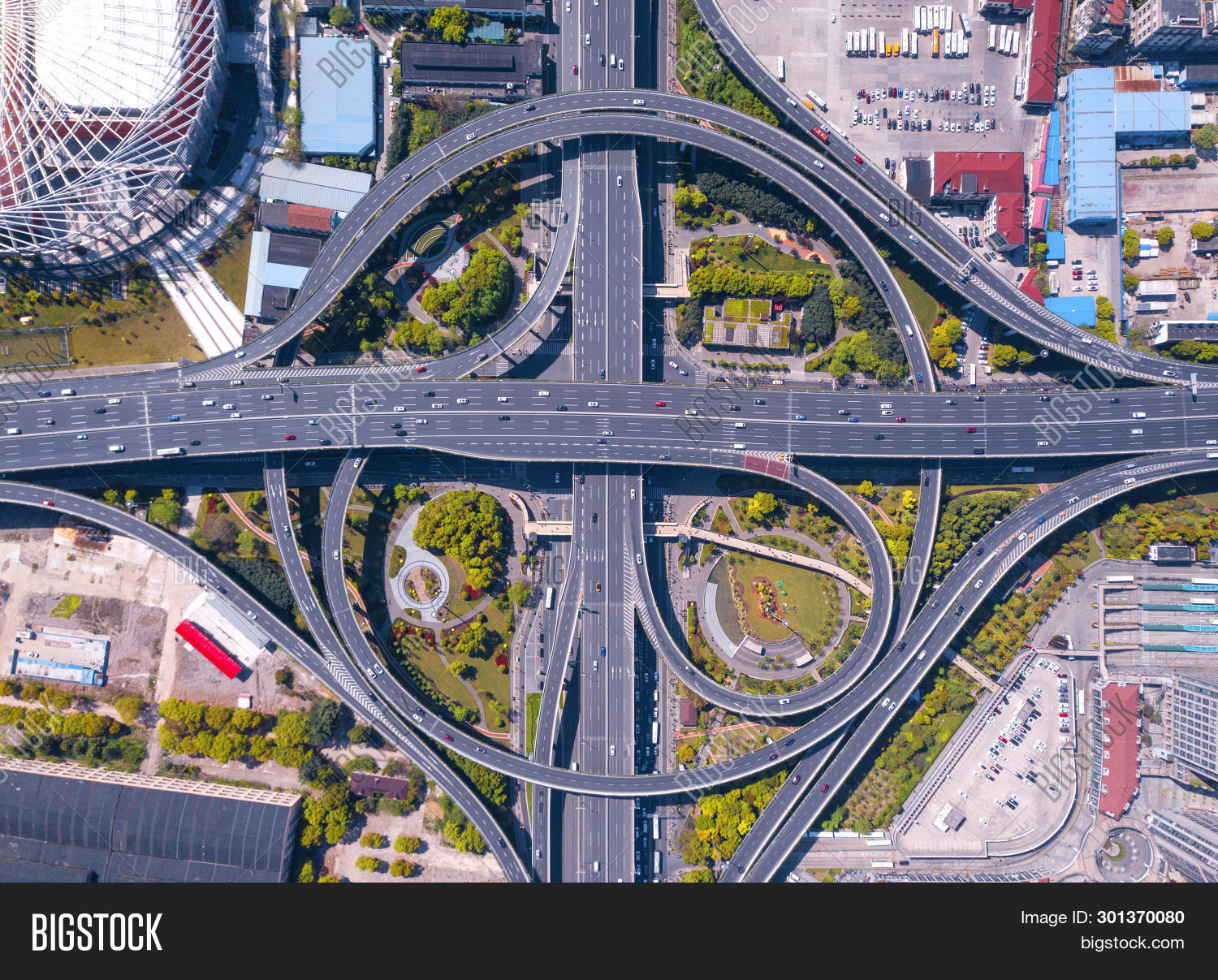 Aerial View Highway Image & Photo (Free Trial) | Bigstock