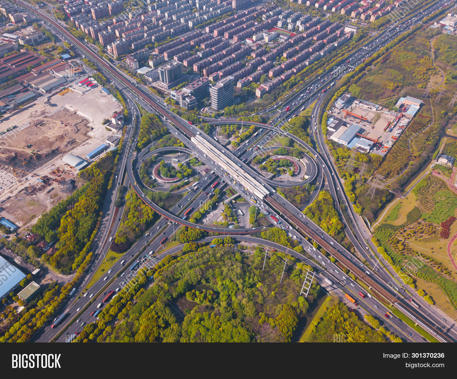 Aerial View Highway Image & Photo (Free Trial) | Bigstock