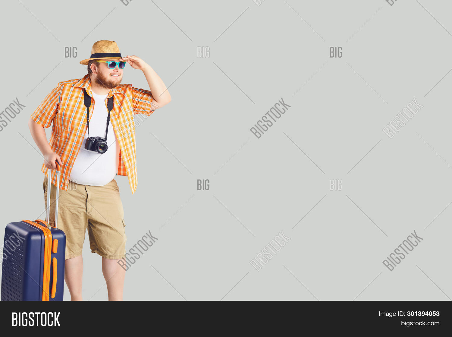 Funny Fat Man Suitcase Image & Photo (Free Trial) | Bigstock